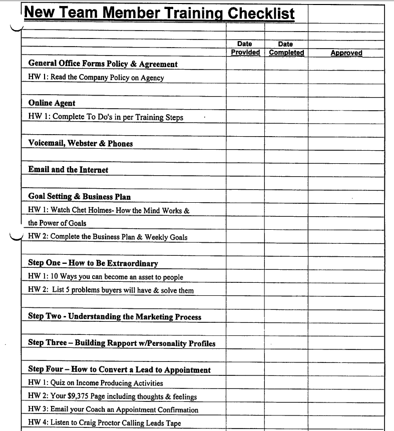 My Originial Training Program For New Agents On My Team CASHFLOWNAIRE